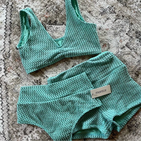 Montce | Swim | Montce Turquoise Crochet Set | Poshmark
